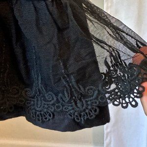 Devi | Dresses | Nwot Devi Dress Black Cotton Dress Or Tunic With Lace ...